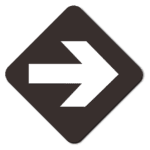 Styrene Diagonal ARROW Sign | ADA Sign Factory