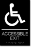 WHEELCHAIR ACCESSIBLE EXIT Sign | ADA Sign Factory