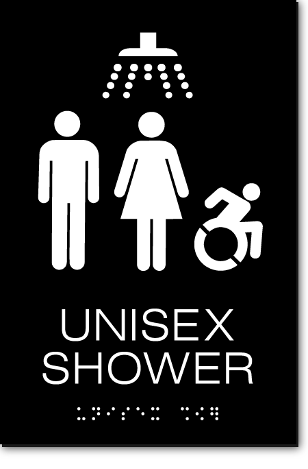 UNISEX ACCESSIBLE SHOWER Sign - NY/CT | ADA Sign Factory