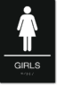 GIRLS Restroom Sign | ADA Sign Factory