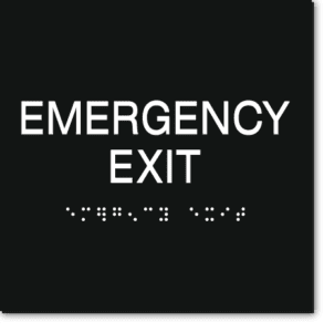 EMERGENCY EXIT Sign | ADA Sign Factory