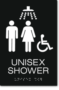UNISEX ACCESSIBLE SHOWER Sign | ADA Sign Factory