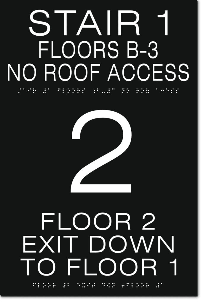 IBC / IFC FLOOR STAIRWELL Sign | ADA Sign Factory