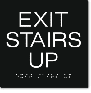 EXIT STAIRS UP Sign | ADA Sign Factory