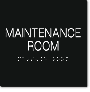MAINTENANCE ROOM Sign | ADA Sign Factory