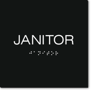 JANITOR Sign | ADA Sign Factory