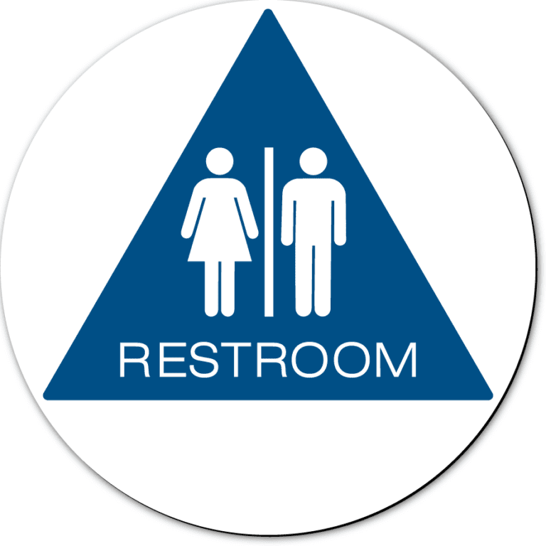 California Unisex Restroom Door Sign – Styrene | ADA Sign Factory