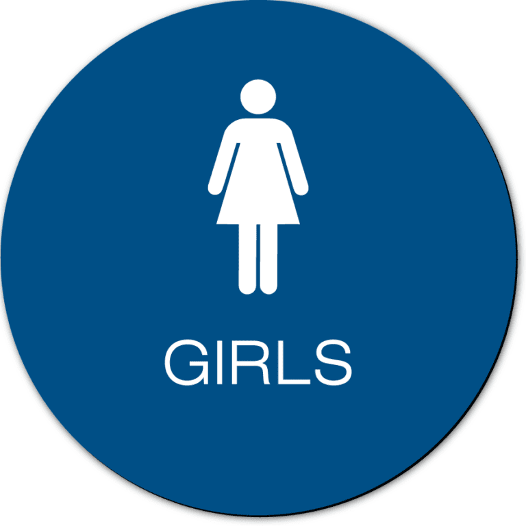 California GIRLS Restroom Door Sign | ADA Sign Factory